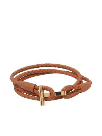 Tom Ford braided logo bracelet - Braun