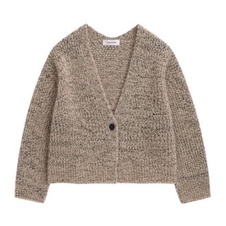 Pomandere Cardigan Court - Femme - Pulls - Beige - Taille: 38 FR