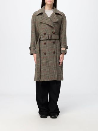 Golden Goose Manteau crois&eacute; au genou en laine m&eacute;lang&eacute;e &agrave; motif Prince de Galles