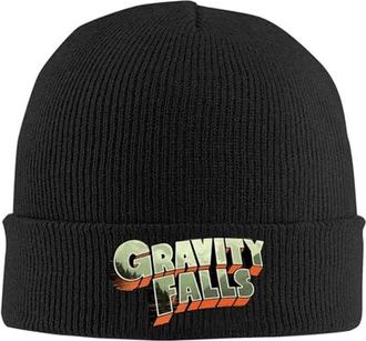 Generic Chapeau Homme, Logo Cartoon Gravity Falls, Chapeau tricot&eacute; Unisexe Hommes, Bonnet, Bonnet, Cadeau de Cyclisme ext&eacute;rieur Thermique Chaud dHiver