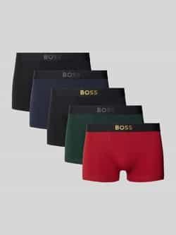 HUGO BOSS Trunks mit Logo-Bund im 5er-Pack