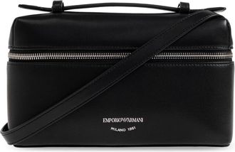 Emporio Armani Femme, Sacs, Noir, Taille: ONE Size Vanity case en cuir Nappa avec bandouli&egrave;re