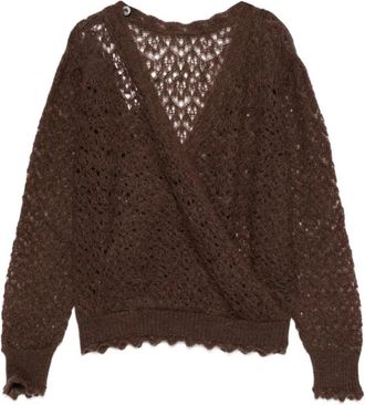 Twinset Femme, Pulls, Brun, Taille: 40 FR Cardigan