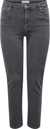 Only Carmakoma Carsui Mid Slim DNM Rea332, Medium Grey Denim, 46W / 32L Femmes