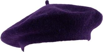 Hat To Socks B&eacute;ret Fran&ccedil;ais en Laine M&eacute;lang&eacute;e &agrave; Couleurs Unies, pour Les Femmes et Les Hommes (Violet)