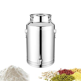 Generic Weinfass aus Edelstahl, 5 l, 9 l, 14 l, luftdicht, mit Deckel, f&uuml;r Au&szlig;en&ouml;l, f&uuml;r Bier, Mehl, Kaffee, Zucker, Getreide, Bohnen, Tee