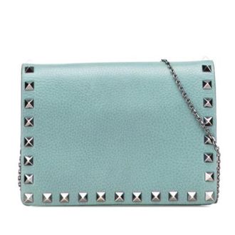 Valentino Pre-owned Leder Schultertasche - - Pre-owned - Damen - Gr&uuml;n - ONE SIZE