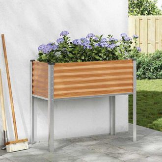 vidaXL vidaXL Cache-pot de jardin Marron Clair 100 x 45 x 90 cm
