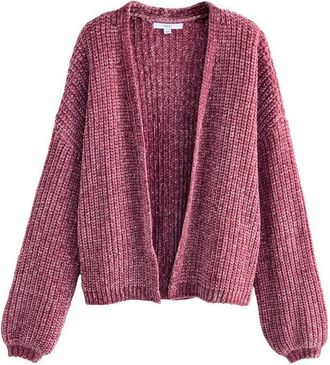 Next Strickjacke Relaxed Fit Chenille-Strickjacke (1-tlg)