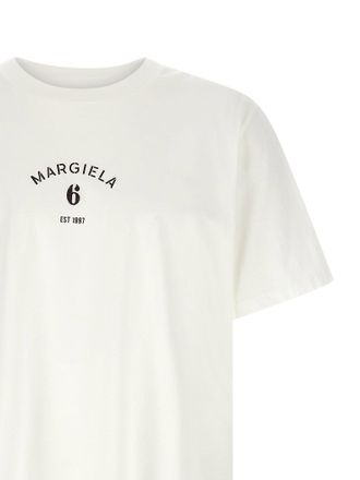 Maison Margiela Logo-Printed Cotton Jersey T-Shirt - White