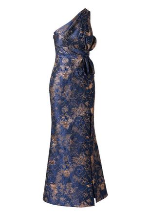 Adrianna Papell Abendkleid One Shoulder Jacquard Gown Sculptural and polished jacquard evening gown