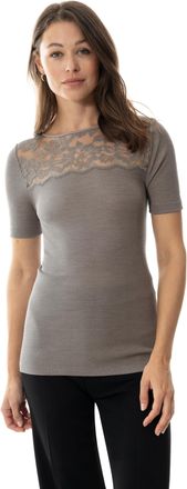 Mey Tagw&auml;sche Serie Wool Love Damen Shirts 1/2 Arm Deep Taupe XXL-3XL(46/48)