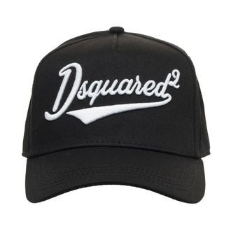 Dsquared2 Casquette Noire Logo Design Ajustable - Homme - Accessoires - Noir - Taille: ONE Size