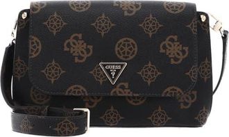 Guess Meridian Flap Crossbody Bag Mocha Logo