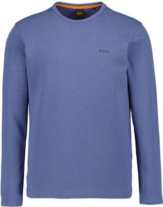 Boss Orange by Hugo Boss BOSS Orange Herren Longsleeve blau Baumwolle