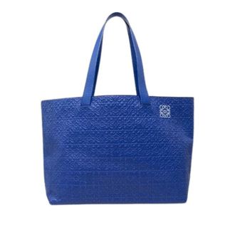 Loewe Pre-owned Repeat Anagram Leather 2way Tote Bag - Femme - Pre-owned - Bleu - Taille: ONE Size