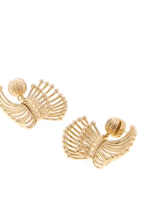 Miu Miu Womens Gold Metal Earrings Oro Brass Orecchini