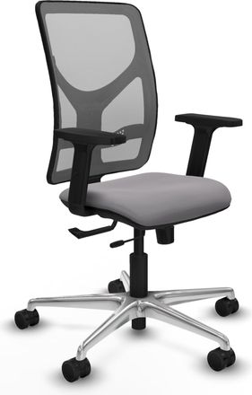 Piqueras y Crespo Drehstuhl mit 2D-Armlehnen, h&ouml;henverstellbare Lendenwirbelst&uuml;tze, ausgestattet mit Syncro/Traslack und Schneideschaum, mit Rollen von 65 mm, Nylon, Gr