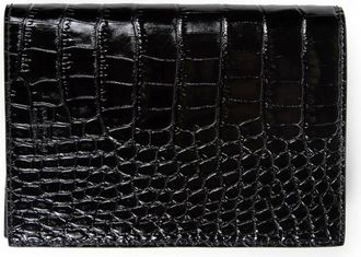 Tom Ford Homme, Accessoires, Noir, Taille: ONE Size Porte-cartes en cuir de crocodile