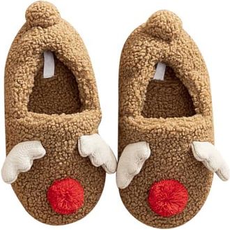 IFUNDOM Pantoufles Chaudes pour Femmes Int&eacute;rieures Pantoufles Hiver pour Femmes pour No&euml;l