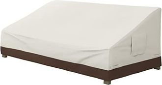 Amazon Basics Abdeckung für tiefes 3-Sitzer, Loungesofa, Beige, Hellbraun