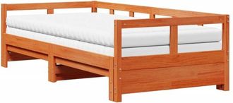 vidaXL Tagesbett Ausziehbar mit Matratzen 90x200 cm Massivholz Kiefer Vidaxl 168065