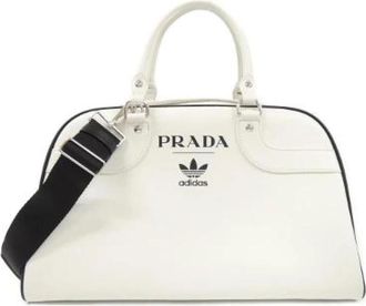 Prada Pre-owned 1Bb074 City Calf Boston Bag Limited - Femme - Pre-owned - Blanc - Taille: ONE Size