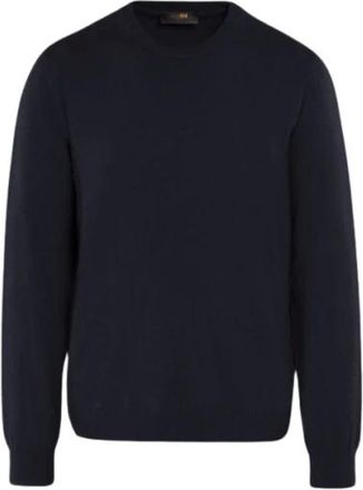 Moorer Homme, Pulls, Bleu, Taille: S Pull ras du cou Orvieto
