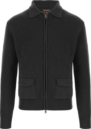 Woolrich Homme, Pulls, Noir, Taille: L Pull zipp&eacute; en laine