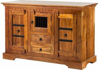 Massivmoebel24 Kommode Akazie 130x50x85 honig lackiert OXFORD 0412