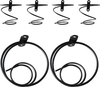 BESPORTBLE NUOBESTY 6 St&uuml;ck Wandmontierte Weinregale aus Eisen Spiralf&ouml;rmige Flaschenhalter in Schwarz zur Sicheren Weinaufbewahrung und Pr&auml;sentation f&uuml;r Zuhause