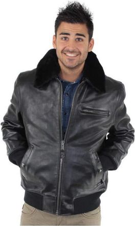 Schott NYC Herren LC1380 Jacke, Schwarz (Black), (Herstellergröße: L Taille Fabricant L)