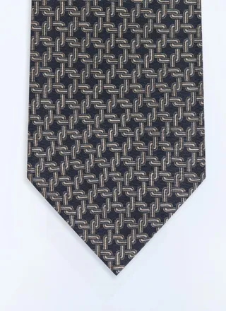 Fursac Cravate en jacquard de soie &agrave; motif - Taille Unique - Homme