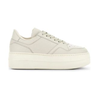Hogan Femme, Chaussures, Gris, Taille: 38 1/2 EU Baskets &agrave; Empi&egrave;cements en Cuir Beige