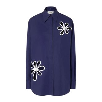Fendi Damen, Blusen & Hemden, Blau, 2XSGr&ouml;&szlig;e