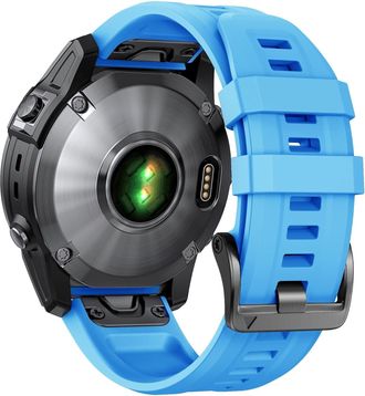 Generic Für 8X Band 26mm 6X 5X Uhr Plus Silikon Armband 7X pro 3 Smartwatch Band (Blau + Weiß)