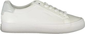 Calvin Klein Femme, Chaussures, Blanc, Taille: 36 EU Baskets blanches lgantes avec dtail contrast