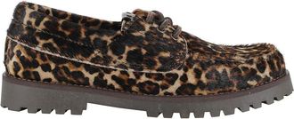 Copenhagen Femme, Chaussures, Brun, Taille: 39 EU Mocassins en Cuir Poilu à Motif Léopard