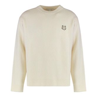 Maison Kitsun&eacute; Herren, Strickwaren, Beige, MGr&ouml;&szlig;e