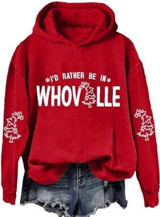 Generic Sweat &agrave; capuche imprim&eacute; pour femme - Manches longues - Pull surdimensionn&eacute; - Vintage - Harajuku Streetwear - Veste &agrave; capuche 2026 - Automne - Hiver - 