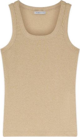 Motivi Rippstrick-Jersey-Top - - Tops - Damen - Beige - L