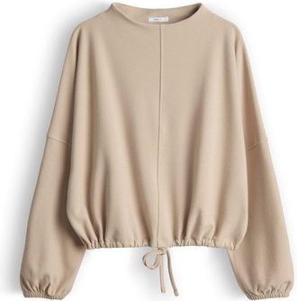 OPUS Sweatshirt GUMIPA mit softer Oberfl&auml;che Weite Passform, schmal zulaufend, &uuml;berschnittene Schulter, Funnel Neck