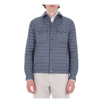 Moorer Acqua Padded Overshirt - - Jackets - Herren - Blau - XL