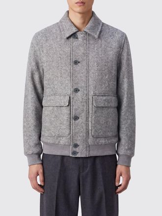 Herno Bomberjacke aus Schurwolle mit Chevron-Muster und klassischem Kragen von