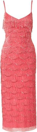 Adrianna Papell Abendkleid Beaded Sleeveless Ankle Dress Umwerfendes und opulentes Kleid mit Perlenfransen