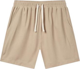 Generic Short de sport respirant pour homme - Pantalon de jogging décontracté dété - Taille élastique - Cordon de serrage - Short de pyjama pour homme, kaki, 