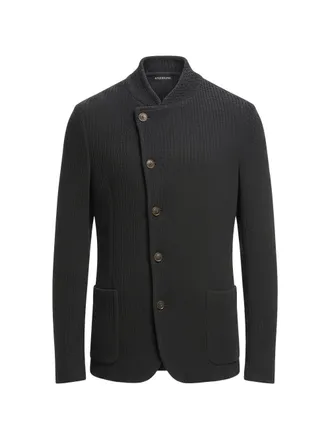 Emporio Armani Chenille Blazer - Charcoal