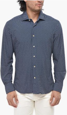 Alessandro Gherardi Patterned Stretch Fabric Shirt With French Collar size 42