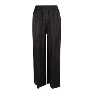 Fabiana Filippi Wide Leg Cupro Twill Hose - - Trousers - Damen - Schwarzk - 2XS