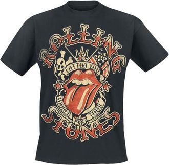 THE ROLLING STONES Tattoo You Tour Homme T-Shirt Manches Courtes Noir 3XL